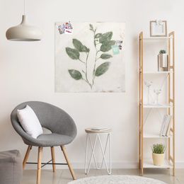 Bilderwelten Glasbild originell Tropisch beige Glas Wandbild - Pfl&auml;nzchen II - Pflanzen Wohnzimmer Schlafzimmer