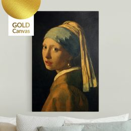 Bilderwelten Leinwandbild - Hochformat Jan Vermeer van Delft - Das M&auml;dchen mit dem Perlenohrgeh&auml;nge