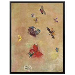 Bilderwelten Leinwandbild - Hochformat Odilon Redon - Bunte Schmetterlinge