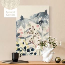 Bilderwelten Leinwandbild - Hochformat Wildblumen Aquarell II