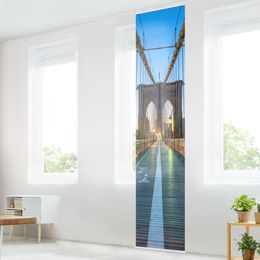 Schiebegardine Morgenblick von der Brooklyn Bridge