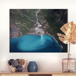 Bilderwelten Leinwandbild - Querformat Fluss in Gr&ouml;nland