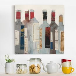Bilderwelten Leinwandbild - Quadrat Wein & Spirituosen I