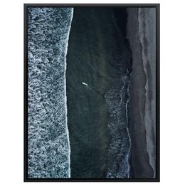 Bilderwelten Leinwandbild - Hochformat Luftbild - Der Herausforderer