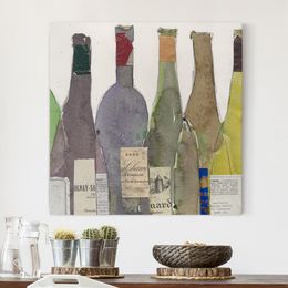 Bilderwelten Leinwandbild - Quadrat Wein & Spirituosen IV