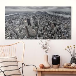 Bilderwelten Leinwandbild - Querformat Blick &uuml;ber Manhattan