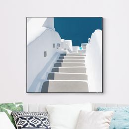 Wechselbild Santorinis Treppe ins Meer