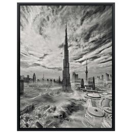 Bilderwelten Leinwandbild - Hochformat Dubai Super Skyline