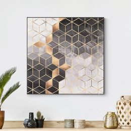 Wechselbild Schwarz Wei&szlig; goldene Geometrie