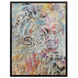 Bilderwelten Leinwandbild Graffiti Love in Pastell