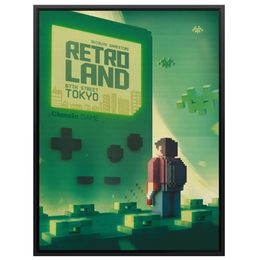 Bilderwelten Leinwandbild Retro Classic Game in T&uuml;rkis