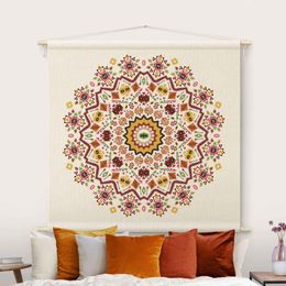 Bilderwelten Wandteppich Azteken Boho Mandala in bunt
