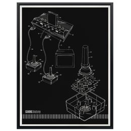 Bilderwelten Leinwandbild Gaming Anatomy in Schwarz