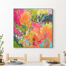Wechselbild Abstrakte Blumen Malerei
