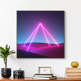 Wechselbild Neonlichtpyramide