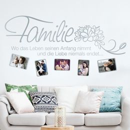 Bilderwelten Wandtattoo Spr&uuml;che modern selbstklebend Wandaufkleber - Familie Bilderrahmen - Familie Wohnzimmer Schlafzimmer