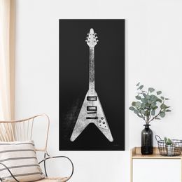 Bilderwelten Leinwandbild E-Gitarre Schwarz-Wei&szlig;