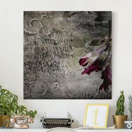 Bilderwelten Leinwandbild - Quadrat Mystic Flower