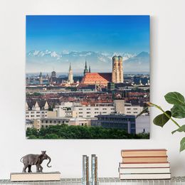 Bilderwelten Leinwandbild - Quadrat M&uuml;nchen