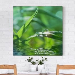 Bilderwelten Leinwandbild - Quadrat Green Ambiance II
