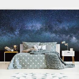 Bilderwelten Fototapete Himmel Motiv Wandtapete schwarz - Leuchten des Sternenhimmels - Himmel Wohnzimmer Schlafzimmer
