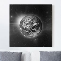 Bilderwelten Leinwandbild - Quadrat Weltall II