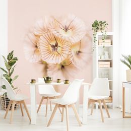 Bilderwelten Fototapete Pastellfarbener Bl&uuml;tenstrau&szlig; II Landhaus,Botanik Blume Wohnzimmer Vliestapete inkl. Kleister oder selbstklebend
