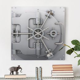 Bilderwelten Leinwandbild modern 3D-Effekt Leinwanddruck - Tresor - Wandbild XXL Wohnzimmer Schlafzimmer