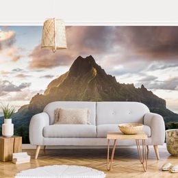 Bilderwelten Fototapete Natur Motiv Wandtapete gr&uuml;n - Der Berg - Berg Wohnzimmer Schlafzimmer
