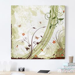 Bilderwelten Leinwandbild Blumen modern Kunstdruck Leinwanddruck - Fr&uuml;hlingszeit - Wandbild XXL Wohnzimmer Schlafzimmer
