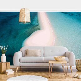 Bilderwelten Fototapete Strand Motiv Wandtapete t&uuml;rkis - Sandbank im Ozean - Landschaft Wohnzimmer Schlafzimmer