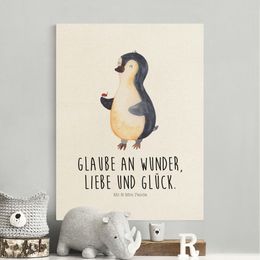 Bilderwelten Leinwandbild Mr. & Mrs. Panda - Pinguin - Wunder und Gl&uuml;ck
