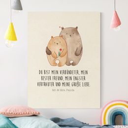 Bilderwelten Leinwandbild Mr. & Mrs. Panda - B&auml;r - Gro&szlig;e Liebe