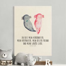 Bilderwelten Leinwandbild Mr. & Mrs. Panda - Axolotl - Gro&szlig;e Liebe