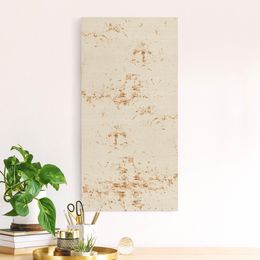 Bilderwelten Leinwandbild Goldene Patina auf Hellbeige