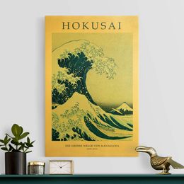 Bilderwelten Leinwandbild Katsushika Hokusai - Die grosse Welle von Kanagawa - Museumsedition