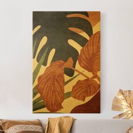 Bilderwelten Leinwandbild Tropische Boho Bl&auml;tter