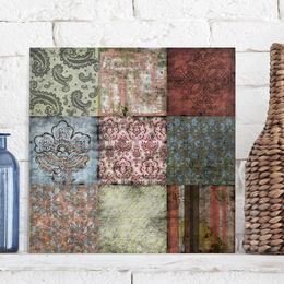 Bilderwelten Leinwandbild - Quadrat Old Patterns