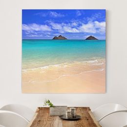 Bilderwelten Leinwandbild - Quadrat Paradise Beach