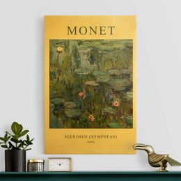 Bilderwelten Leinwandbild Claude Monet - Seerosen (Nympheas) - Museumsedition