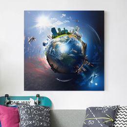 Bilderwelten Leinwandbild - Quadrat Reise um die Welt