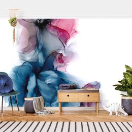 Bilderwelten Fototapete originell modern Wandtapete blau - Aufstieg zum Roten Berg - Deko Wohnzimmer Schlafzimmer
