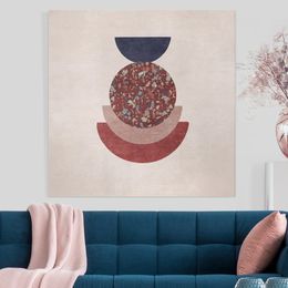 Bilderwelten Leinwandbild originell Illustration Kunstdruck beige - Terrazzo I - Wandbild XXL Wohnzimmer Schlafzimmer
