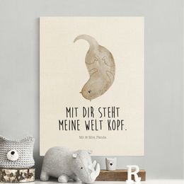 Bilderwelten Leinwandbild Mr. & Mrs. Panda - Otter - Die Welt steht Kopf