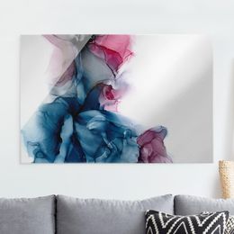 Bilderwelten Glasbild originell modern blau Glas Wandbild - Aufstieg zum Roten Berg - Deko Wohnzimmer Schlafzimmer
