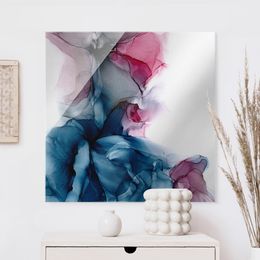 Bilderwelten Glasbild originell modern blau Glas Wandbild - Aufstieg zum Roten Berg - Deko Wohnzimmer Schlafzimmer