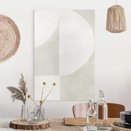 Bilderwelten Leinwandbild originell modern Kunstdruck weiss - Am Strand - Wandbild XXL Wohnzimmer Schlafzimmer