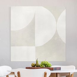 Bilderwelten Leinwandbild originell modern Kunstdruck weiss - Am Strand - Wandbild XXL Wohnzimmer Schlafzimmer