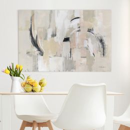 Bilderwelten Leinwandbild originell Abstrakt Kunstdruck beige - Kyoto im Wind - Wandbild XXL Wohnzimmer Schlafzimmer