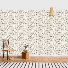 Bilderwelten Fototapete Vliestapete Abstrakt Wandtapete gold - Nat&uuml;rliches Muster Zellen in Gold - Deko Wohnzimmer Schlafzimmer